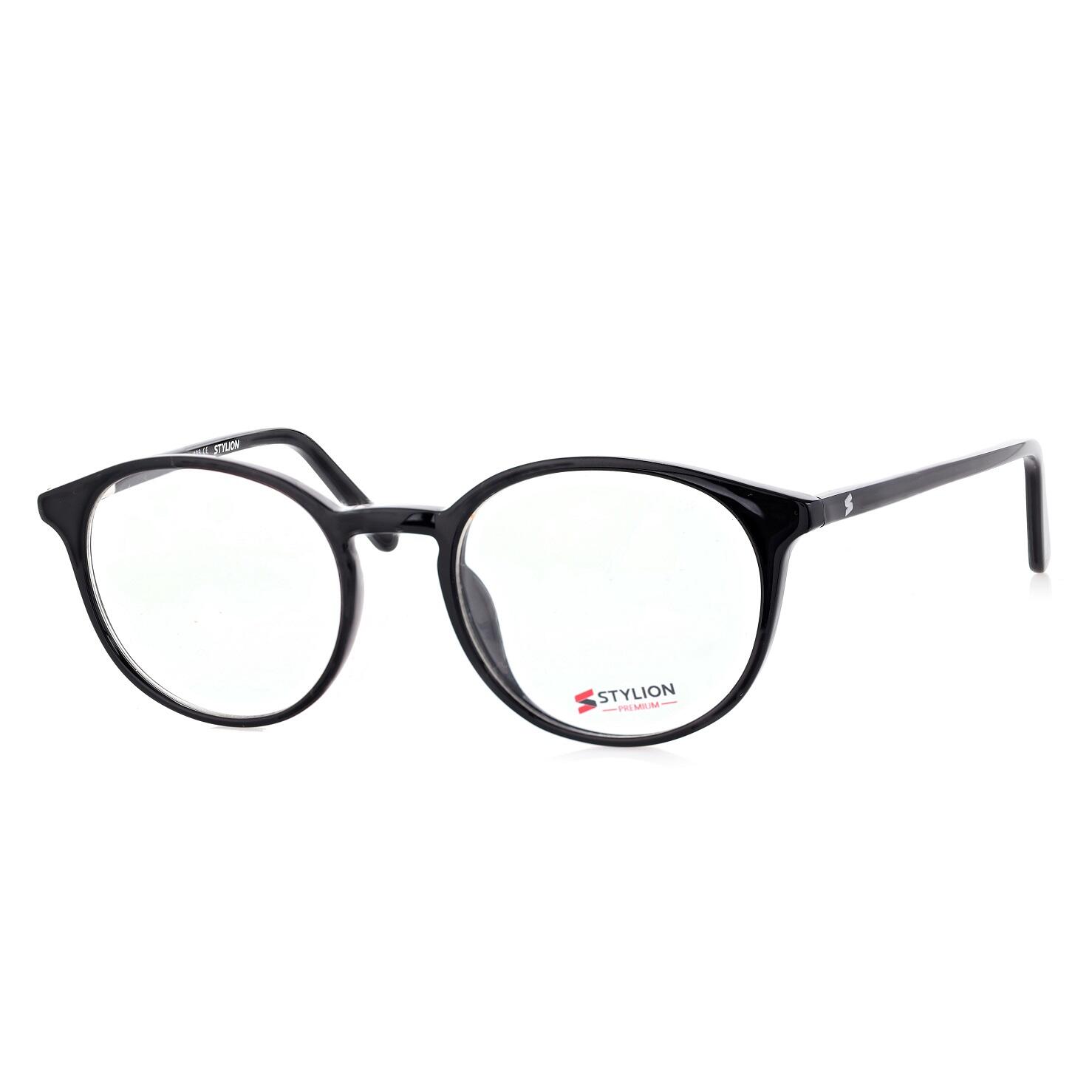 Okulary zerówki korekcyjne oprawki lenonki STAC-13 czarne - Stylion